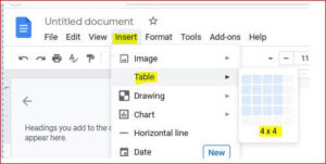 Cheatsheet - How to make a table in Google docs | Wrap text around the table in Google docs ...